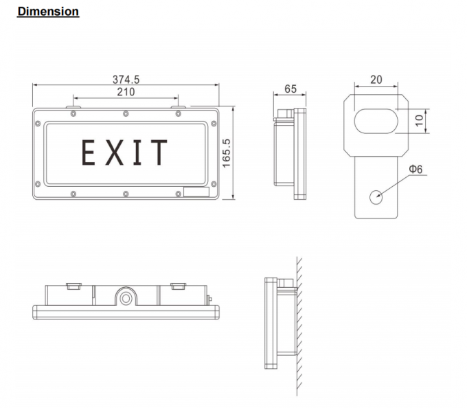 ATEX Explosion proof Exit sign light industrial flameproof escape ...