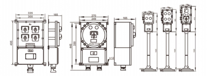 ATEX Stainless Steel Control Stations IP66 Exd Flameproof Control ...