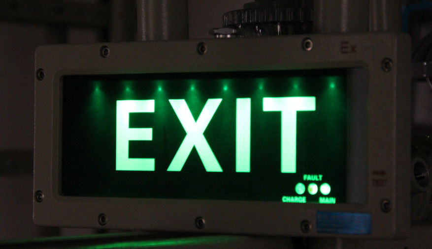 Wall Mounted 3 Watts 5700k Explosion Proof Exit Sign For Explosive ...
