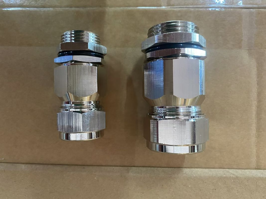 ATEX Ex Proof Cable Gland -20.C To 80.C Smooth Silver Shell IECEx Certified