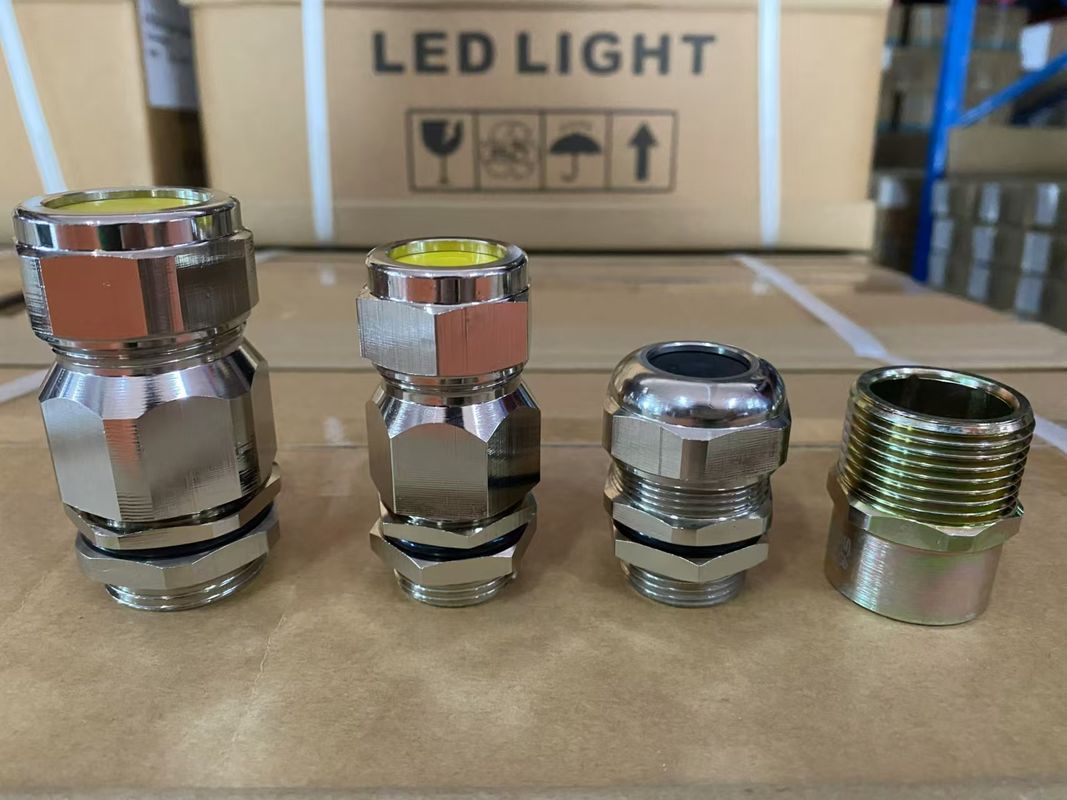 Brass Ex Proof Cable Gland For 6-12mm Cables With ATEX IECEx INMETRO