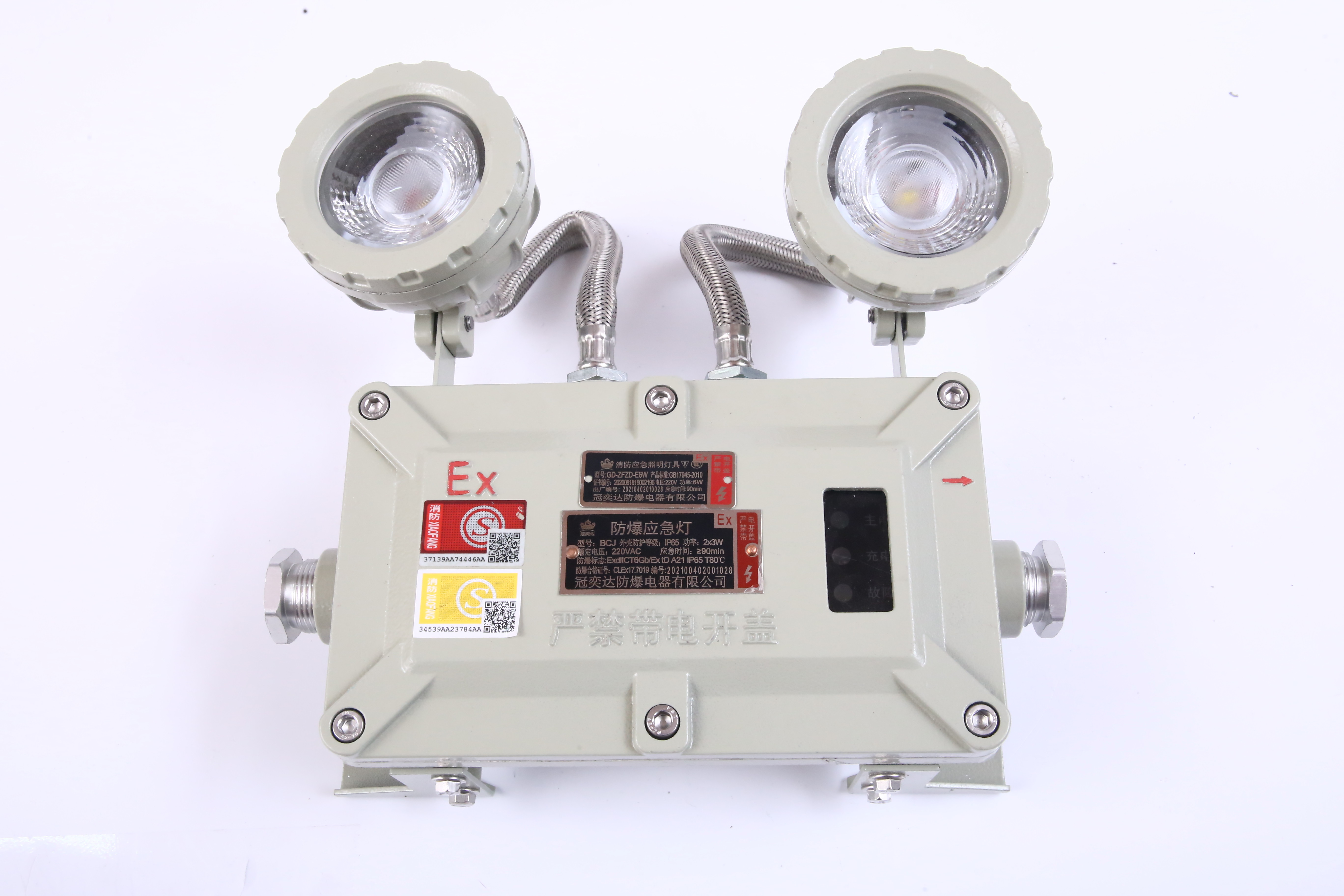 Aluminum Alloy Atex 2X3W Explosion Proof Emergency Light