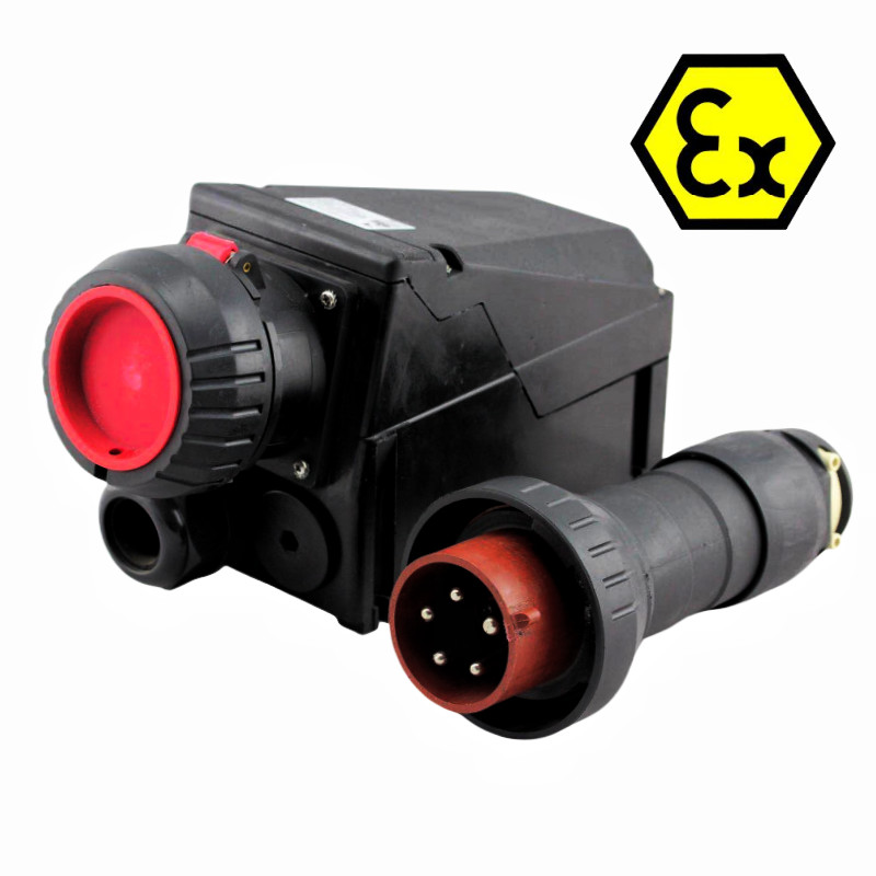 16A 32A ATEX Safe Explosion Proof Plug and Socket for Sewage Treatment ...