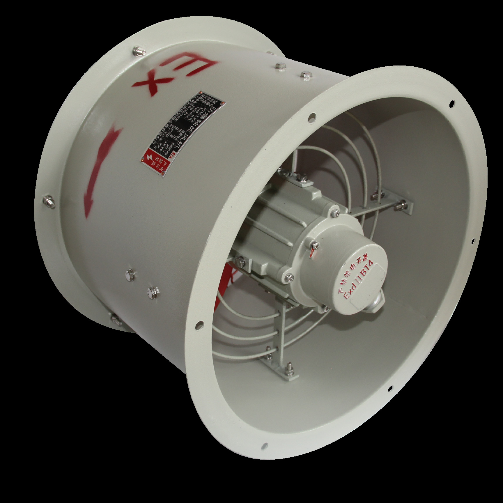 BAF Wall Pipe Post Fixed Explosion Proof Exhaust Fan for Zone 1 2 with ...