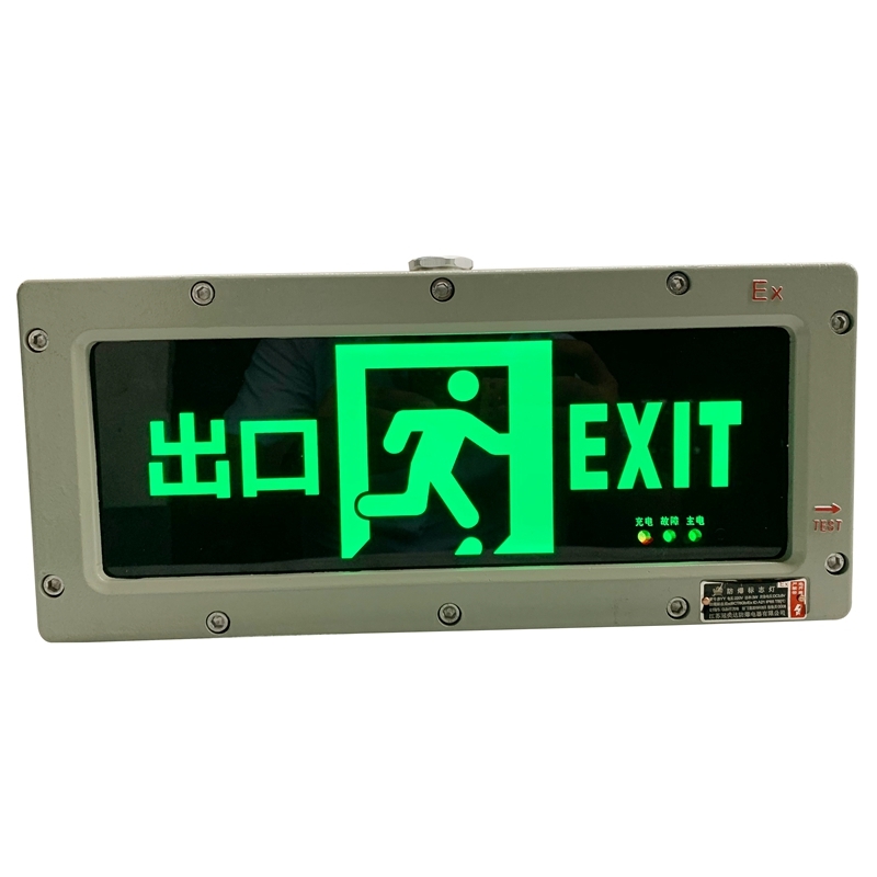 Explosion Proof IP66 Waterproof Marine Emergency Exit Sign Light with Battery Backup